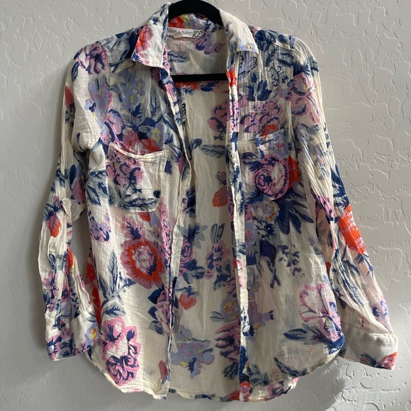 Chelsea & Violet | Tops | Chelsea Violet Multicolor Floral Blouse ...